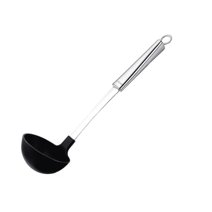 Louche anti-adhérent Bi-matière noir en inox | Maisons du Monde