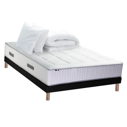 Matelas ressort mémoire forme sommier couette oreiller 140x190 ...