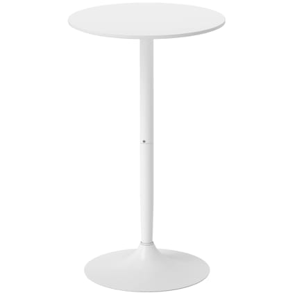 Table de bar ronde style contemporain dim. 60L x 60l x 102H cm blanc ...