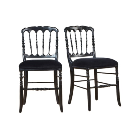 Juego de 2 sillas de hevea y terciopelo Negro Napoleon iii | Maisons du ...