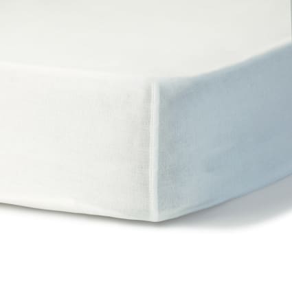 Drap housse percale de coton blanc Nina | Maisons du Monde