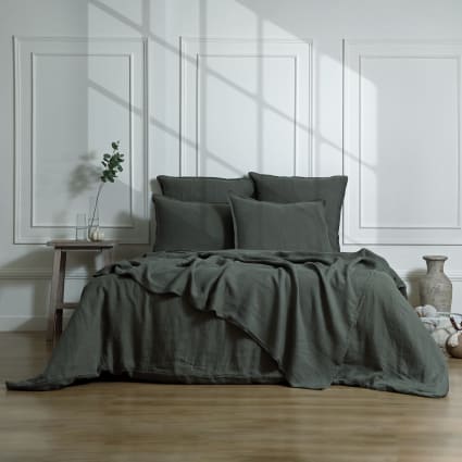Parure da letto + 2 federe 65x65 cm lino cm Camille | Maisons du Monde