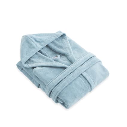 Albornoz terciopelo con capucha turquesa - Velvet M | Maisons du Monde