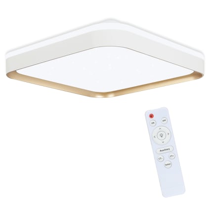 Plafonnier LED, plastique, L:30 cm, blanc | Maisons du Monde