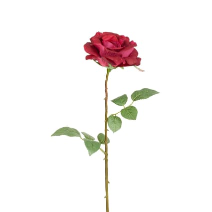 Tige de rose fermée artificielle bordeaux H64 Sophie | Maisons du Monde