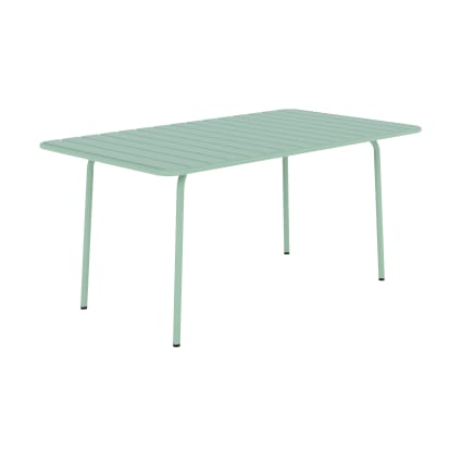 Table de jardin en métal vert clair 6 personnes Yumi | Maisons du Monde