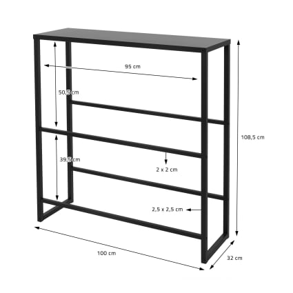 Getränkekistenregal für 6-8 Kisten mit Ablage 100x32x108,5cm aus Stahl ...