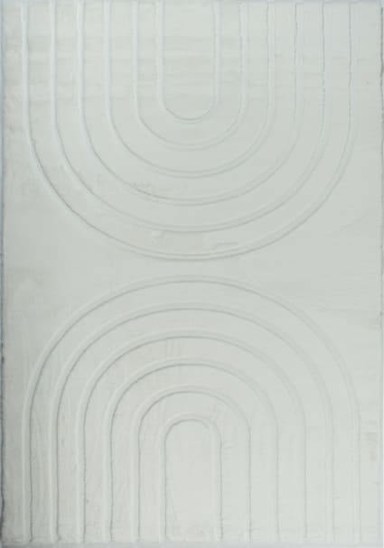 Tapis doux blanc, motif arc - 200x290 Alaska | Maisons du Monde