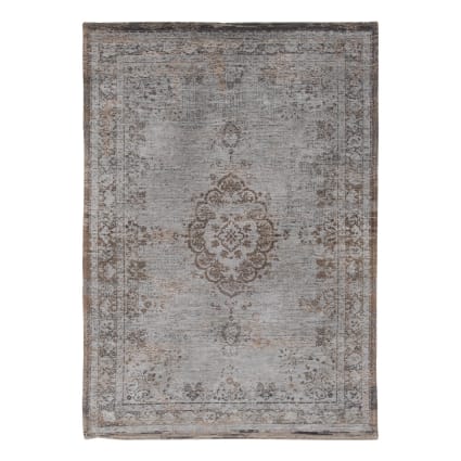 Tapis salon et chambre tissé plat 170x240 cm Gris Fading world ...