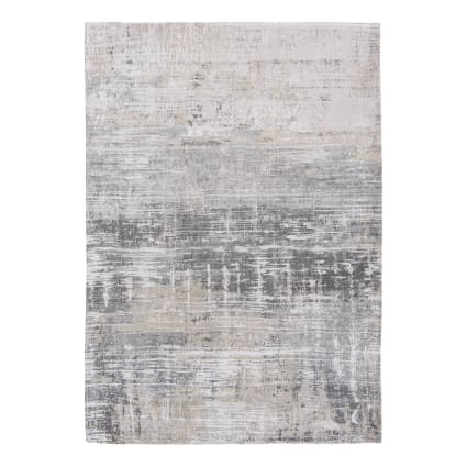 Waschbarer Teppich für drinnen/draußen grau 280x390cm Atlantic streaks ...