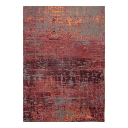 Tapis salon et chambre tissé plat 170x240 cm Rouge Atlantic streaks ...