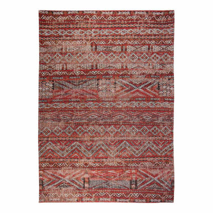 Tapis salon et chambre moderne tissé plat 240x340 cm Rouge Antiquarian ...