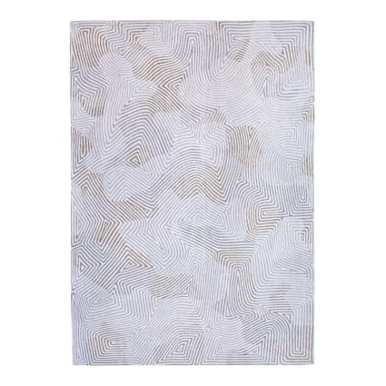 Tapis salon et chambre moderne tissé plat 240x340 cm Gris Meditation ...