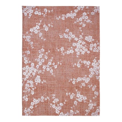 Tapis salon et chambre tissé plat 080x150 cm Rose Sakura sakura ...