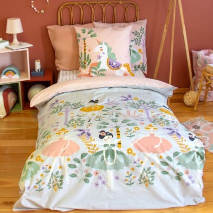 Parure de couette 100% coton 57 fils imprimée 140x200cm 1 taie ...