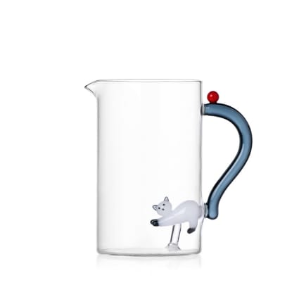 Brocca in vetro borosilicato, Gatto, bianco/grigio 1500 ml Tabby cat ...