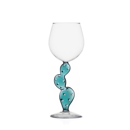 Verre à pied cactus bleu Desert plants | Maisons du Monde