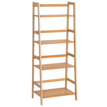 Étagère échelle à 4 niveaux bambou bois naturel Homcom | Maisons du Monde