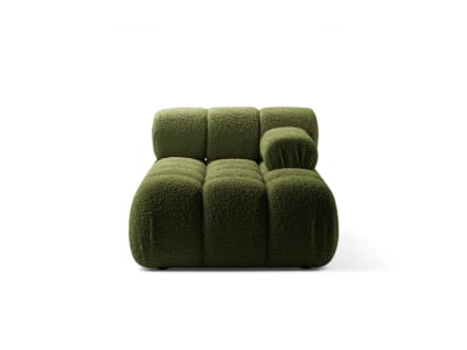 Méridienne droite en bouclé vert Bellis | Maisons du Monde