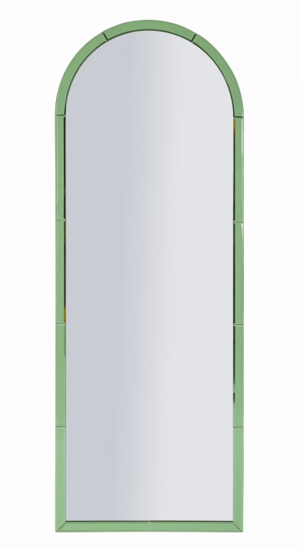 Specchio da parete con cornice in vetro verde cm 55x2x150 Baku ...