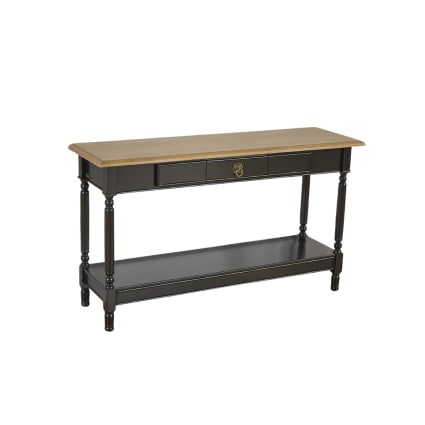 Consola 1 cajón bandeja de roble negra Markus | Maisons du Monde