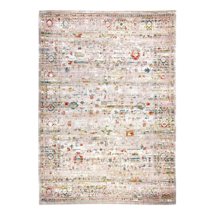 Tapis salon et chambre tissé plat 140x200 cm Beige Antiquarian ushak ...