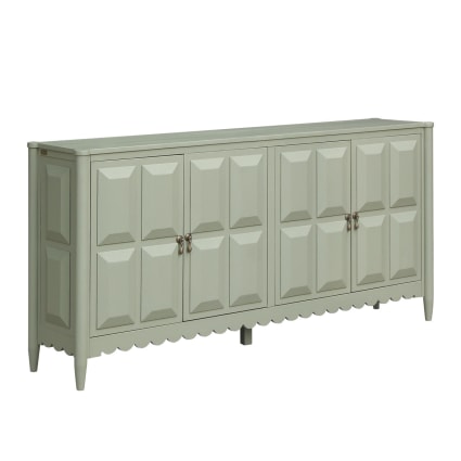 Buffet style classique en pin, 4 portes gris Ludo | Maisons du Monde