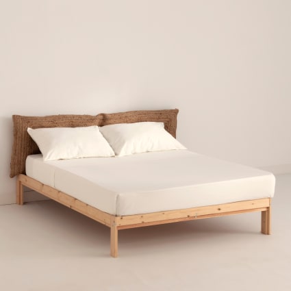Completo lenzuola 100% cotone 200 fili bianco 210x270 cm Blanco químico ...