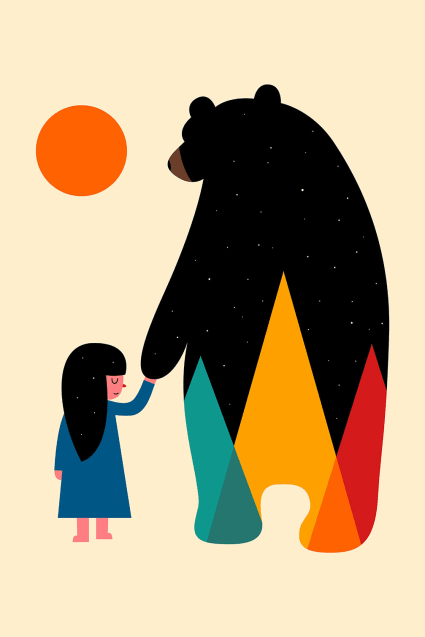 Tableau enfant rentrer à la maison imprimé sur toile 40x60 cm | Maisons ...