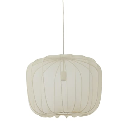 Suspension textile brun Ø60cm Plumeria | Maisons du Monde