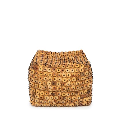 Korb aus Bambus und Kokosnuss in braun, 20 x 20 x 14 cm Coconut shell ...