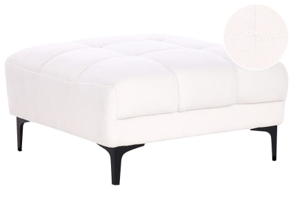 Ottoman bouclé blanc Alnes | Maisons du Monde