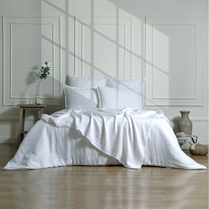 Parure da letto + 2 federe 50x70 cm lino cm Camille | Maisons du Monde