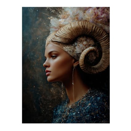 Gemälde Frau Widder Alu-Dibond 15x20, Mehrfarbig Signes astrologiques ...