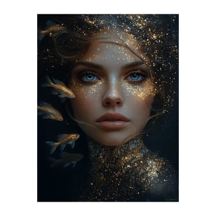 Gemälde Frau Fische Alu-Dibond 30x40, Mehrfarbig Signes astrologiques ...