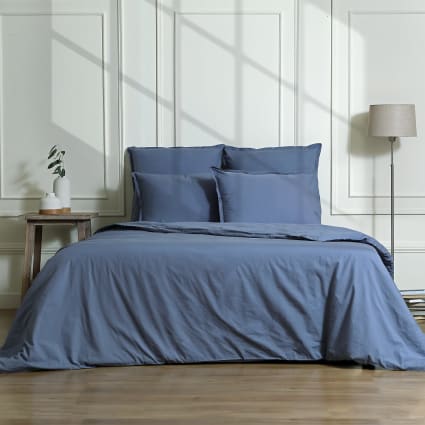 Parure + taies 50x70 percale de coton Nina | Maisons du Monde