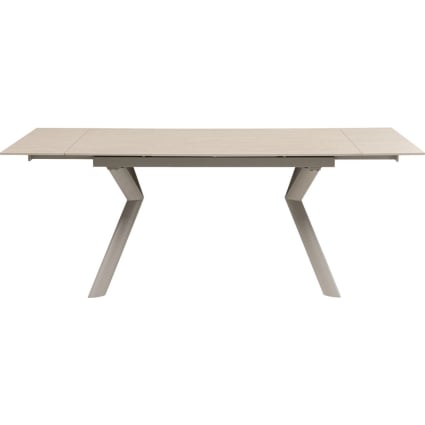 Table à manger 4/8 personnes extensible en grès beige l140/200 Xenia ...