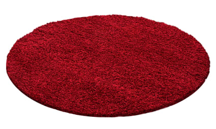 Shaggy - tapis uni rond - rouge 120 x 120 cm Shaggy | Maisons du Monde