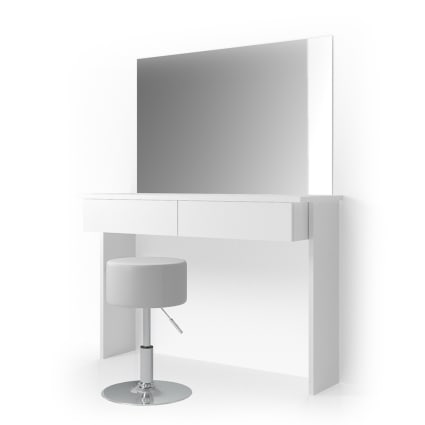 Coiffeuse avec tabouret, Blanc 120 x 83cm | Maisons du Monde