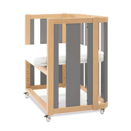 Minicuna colecho madera/gris 55x70 cm con colchón Crea plus uno ...