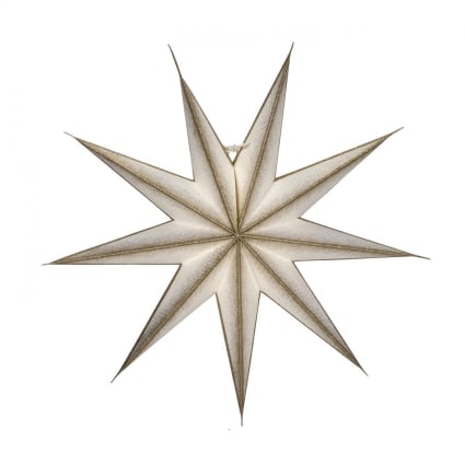 Etoile décorative en papier 45 cm Blanc, Champagne | Maisons du Monde
