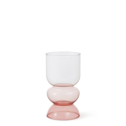 Vase décoratif en verre rose pâle transparent H21 Sunrise | Maisons du ...