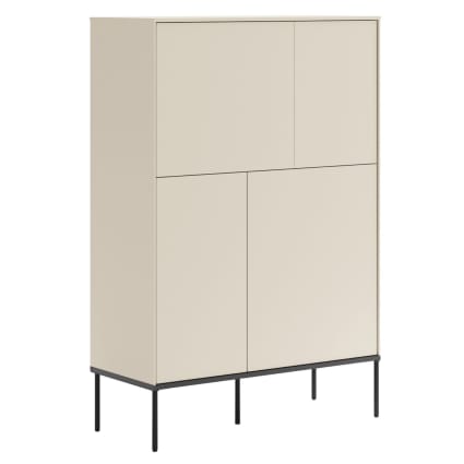 Highboard mit vier Türen, 95 cm hoch, Creme Bellezo | Maisons du Monde