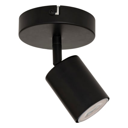 Spot mural orientable compatible plafond métal noir 11 x 11 | Maisons ...