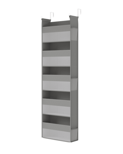 Organizador colgante de tela con bolsillos laterales de color gris Tina ...