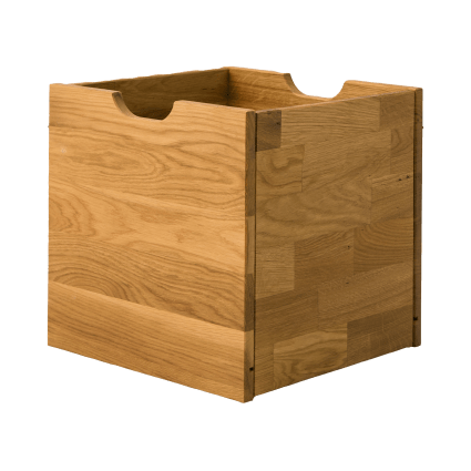 Cube de rangement H 37 chêne massif Cyriel | Maisons du Monde