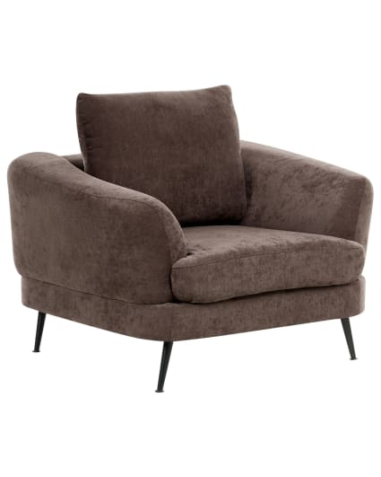 Sillón Chenilla Marrón oscuro Kjaer | Maisons du Monde