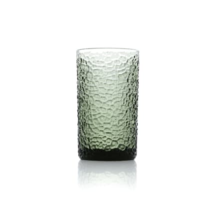 Vaso alto de vidrio verde 8x14 cm Green pebble | Maisons du Monde