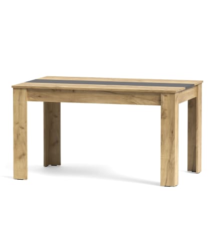 Mesa comedor fija para 6 comensales de 140 cm en color oak antracita ...