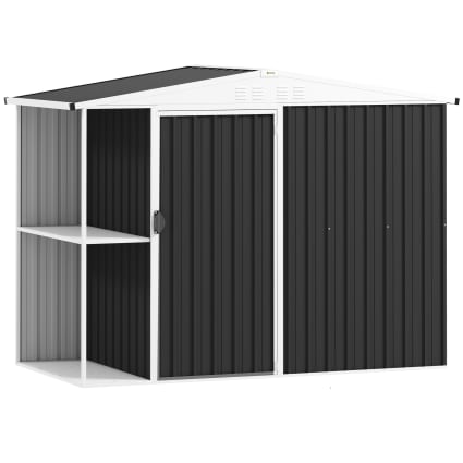 Caseta de jardín 245x117x180 cm gris carbón | Maisons du Monde